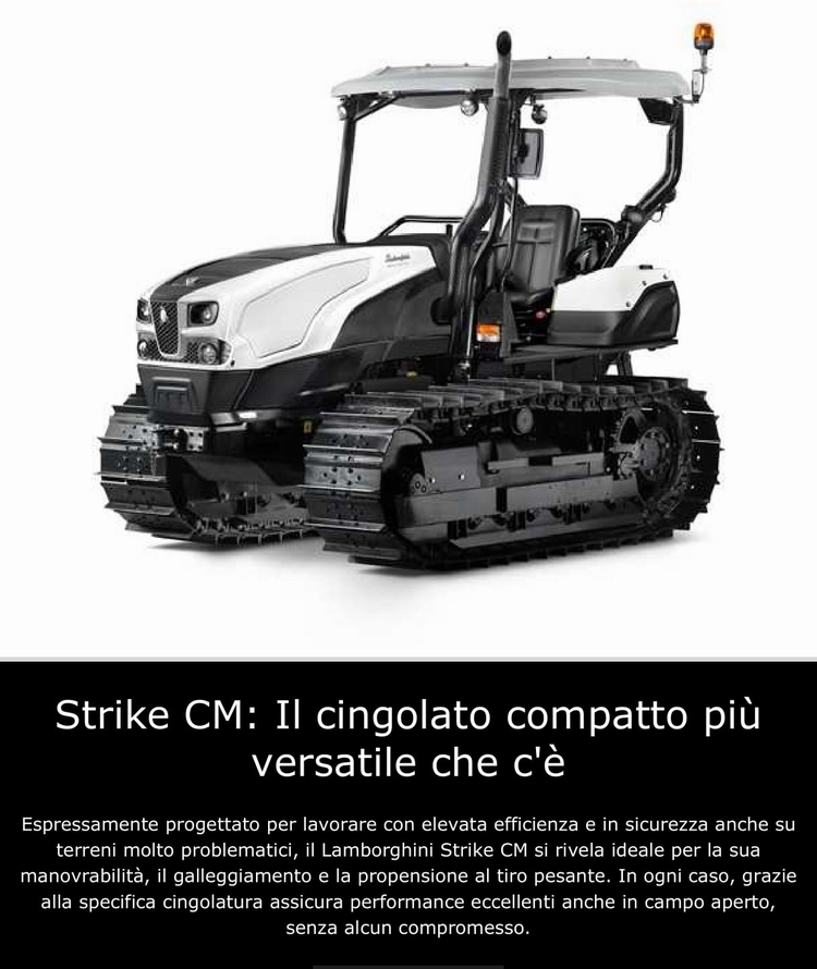 Nuovo Lamborghini Strike CM: il cingolato compatto più versatile che c ...